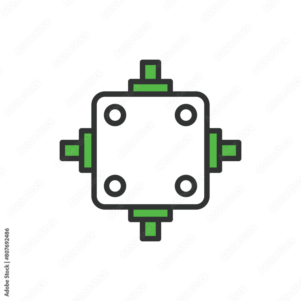 Junction box, in line design, green. Junction, box, electrical ...