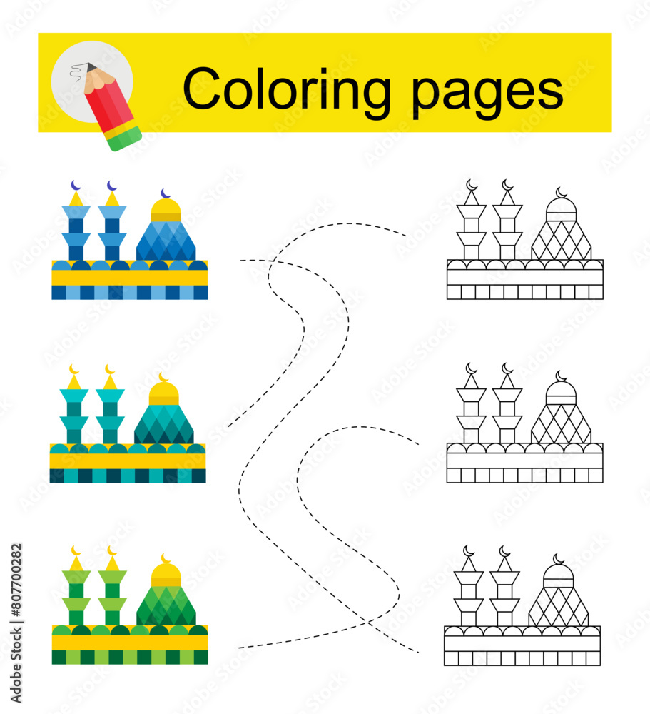 Educational game for kids. Go through the maze and color a cartoon ...