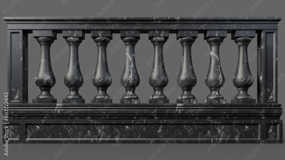 Isolated realistic decorative baluster on transparent background with ...