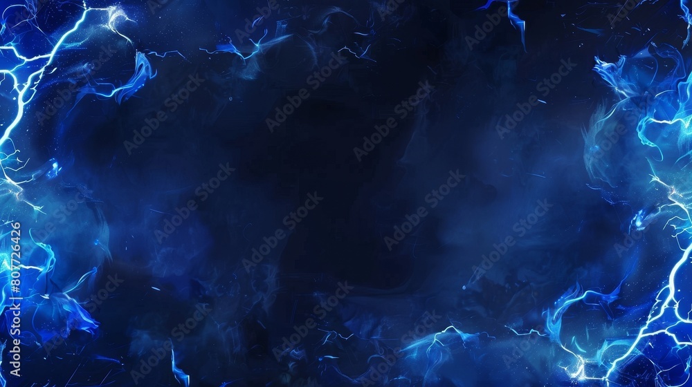 Thunderbolt impact overlay overlay with fluffy texture with blue ...
