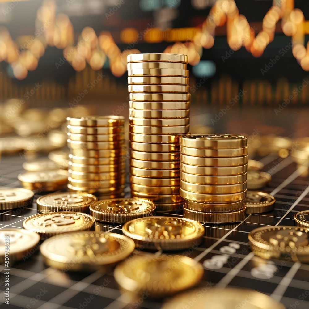 Gold market stock wealth business finance investment on money trade ...