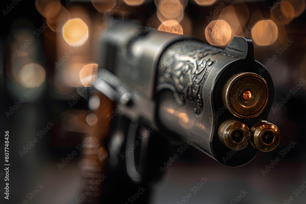 handgun and bullets Stock Illustration | Adobe Stock