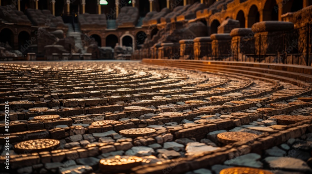 Roman coliseum's intricate mosaic floors displaying timeless patterns ...