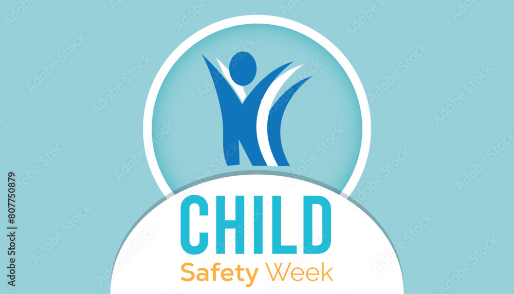 Child Safety Week observed every year in June. Template for background ...