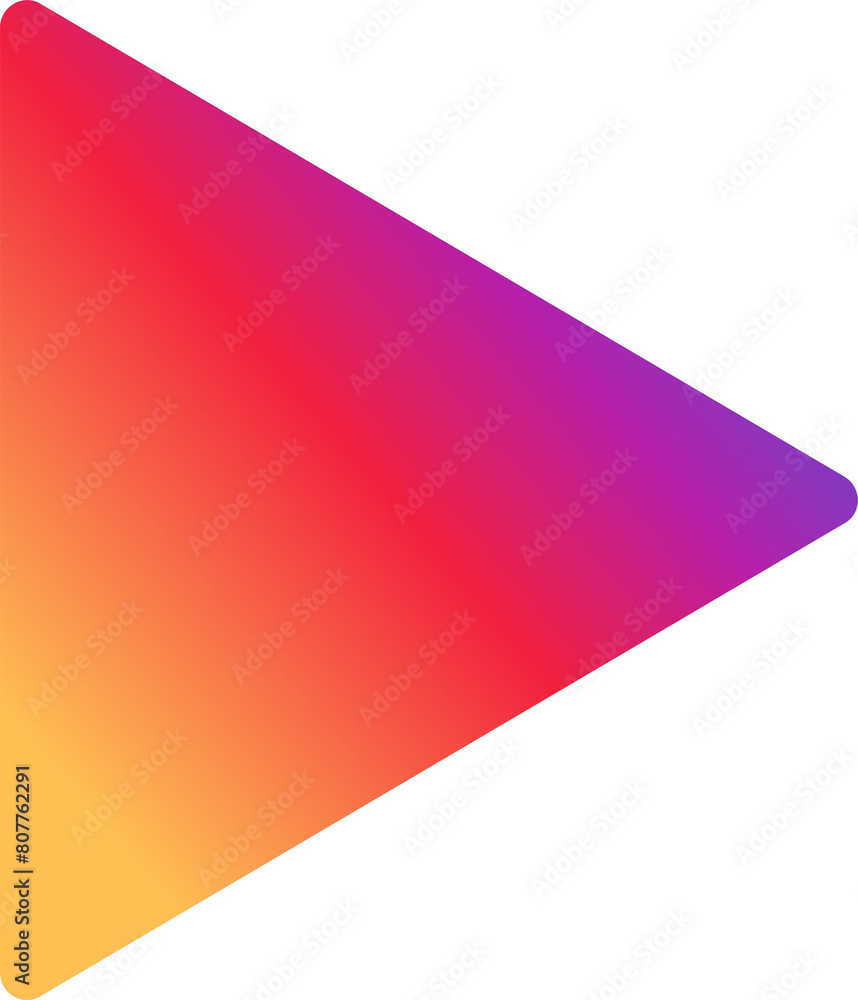 Instagram Play Button Icon - Media Start Symbol Instagram Gradient App ...