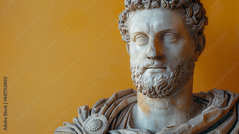 Ancient Greek statue of an ancient Roman senator in marble. Ancient ...