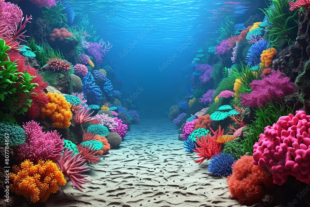 Marine Life Marvels: An Underwater Ecosystem Clipart Series Stock ...