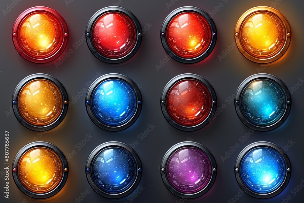 Visual Spectrum Gradient Icons: Exploring Colors and Shades Stock ...