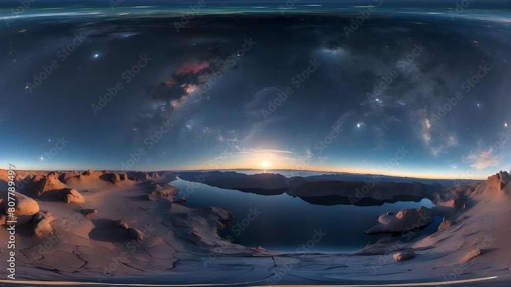 360-degree equirectangular projection of an environment map with a ...