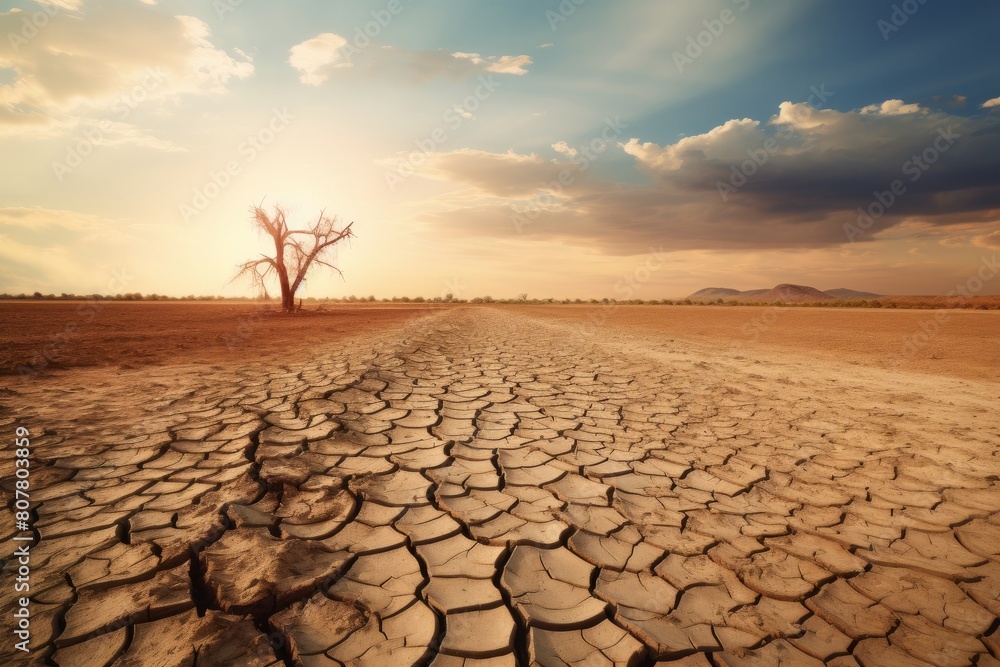 dry land in a drought season, Cracked earth parched land arid soil ...