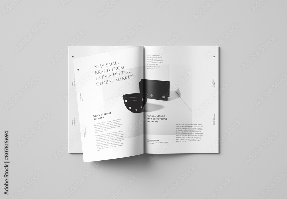 Top View Magazine Mockup Stock Template | Adobe Stock