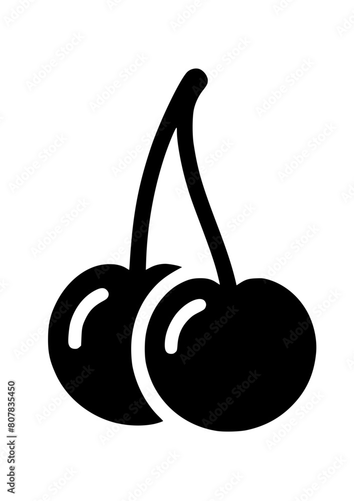 Cherry SVG, Cherry PNG, Cherry Silhouette, Fruit SVG, Garden fruit ...