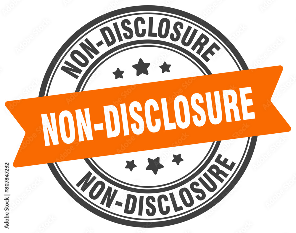 non-disclosure stamp. non-disclosure label on transparent background ...