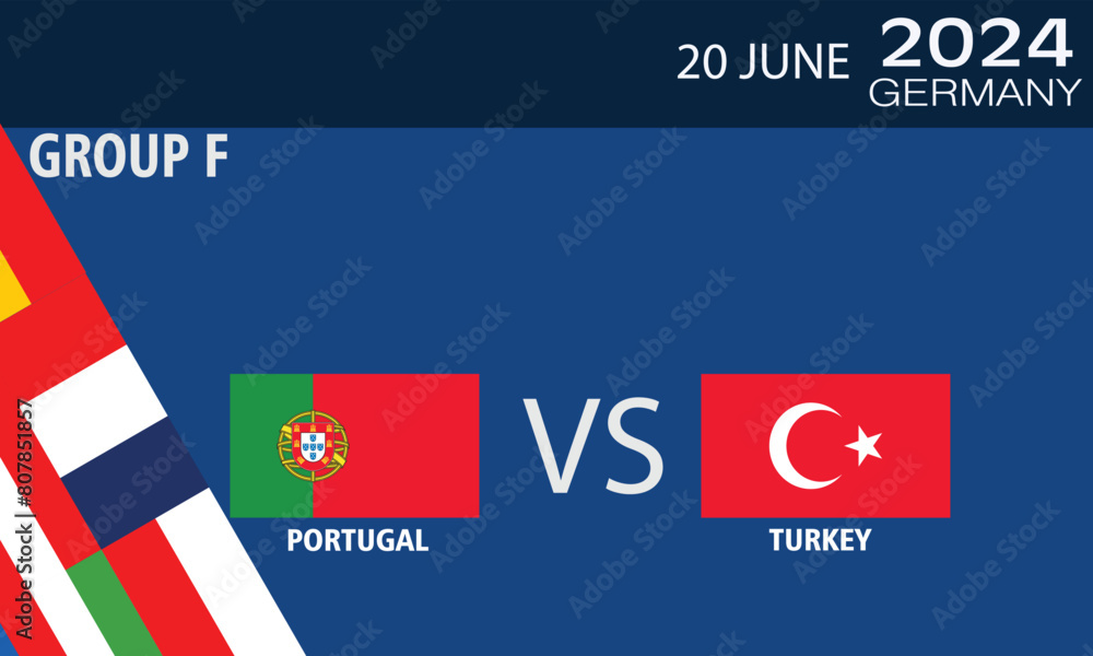 Portugal vs Turkey Match Design Element. Flags Icons with transparency ...