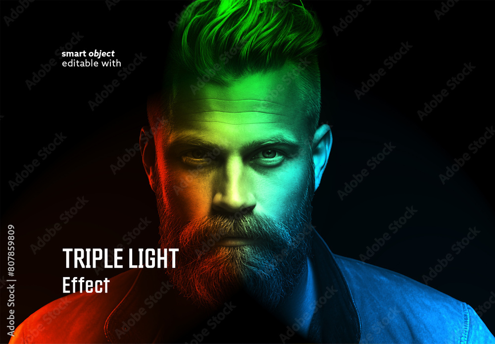 Triple Light Effect Stock Template | Adobe Stock