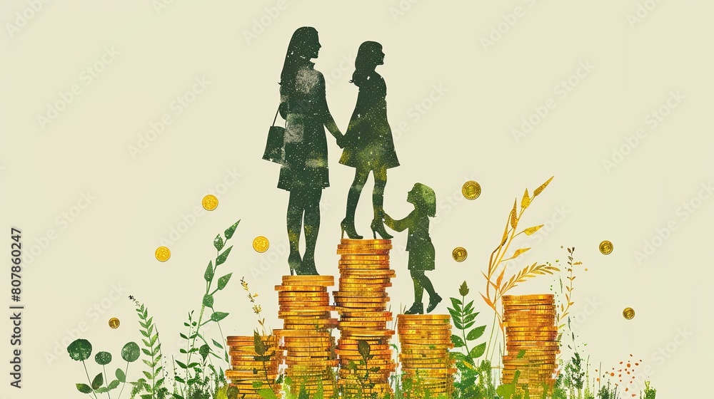 Vector image written by illustration showing money and financial ...