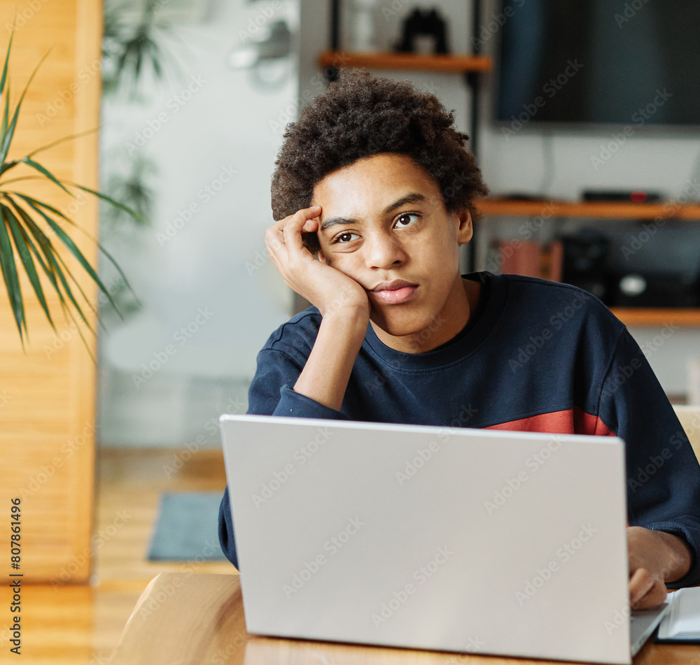 father child home family homework son teenage parent education arguing bored tired refusing ...