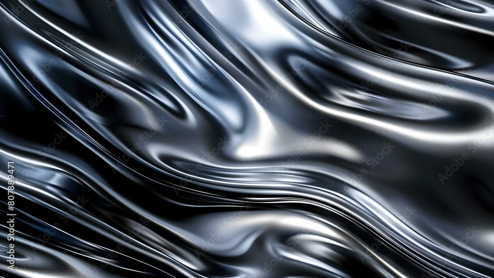 Glossy Silver and Black Liquid Metal Texture for Web Promotion Backdrop ...