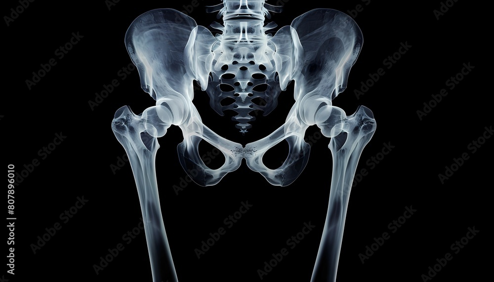 X-ray of the human pelvic region hip bones, sacrum and coccyx Concept ...