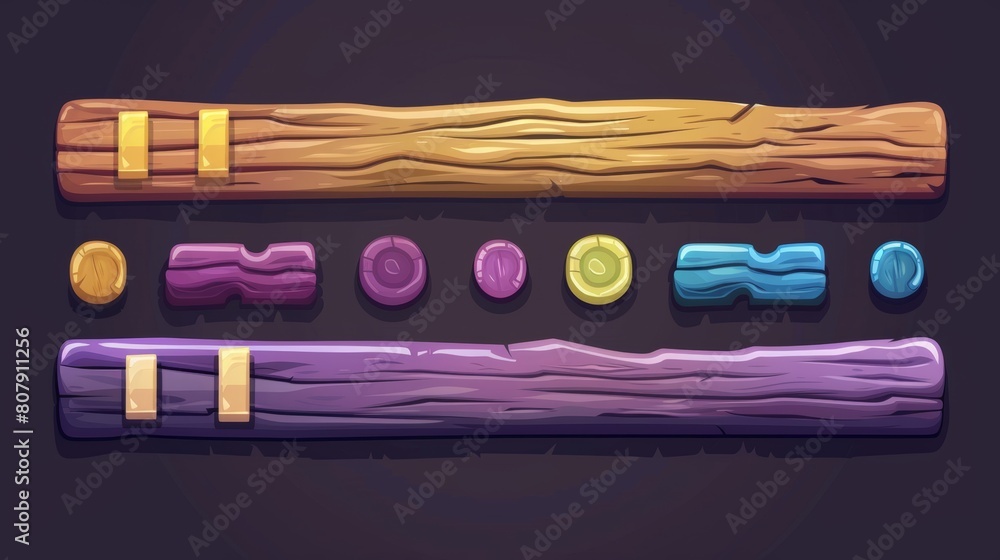 Progress bars isolated on white background. Modern cartoon image ...