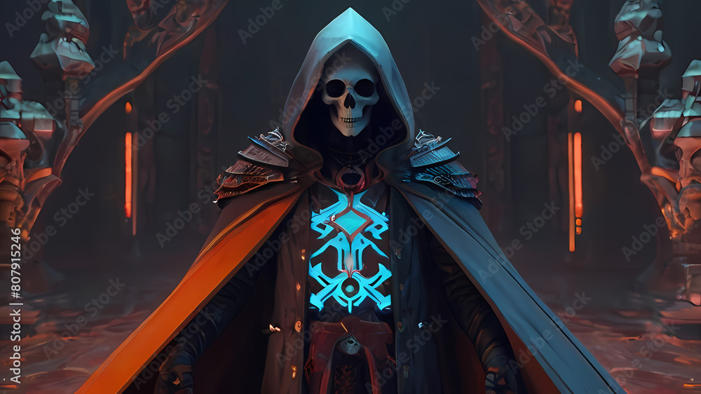 anime, dead, the death, skull, power, villain, halloween, man ...