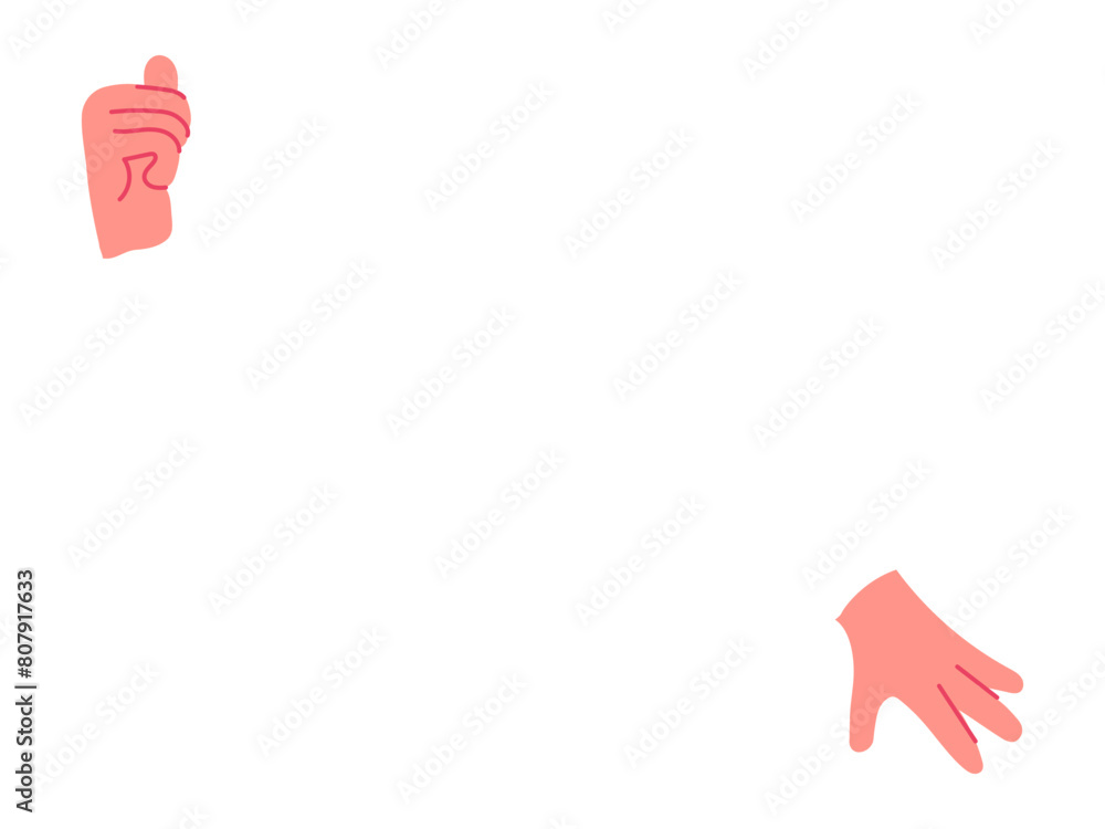 Body part hands vector illustration. Teaching elementary anatomy sparks ...