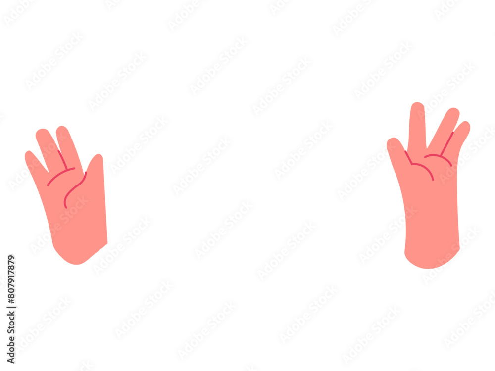 Body part hands vector illustration. Anatomical education provides ...