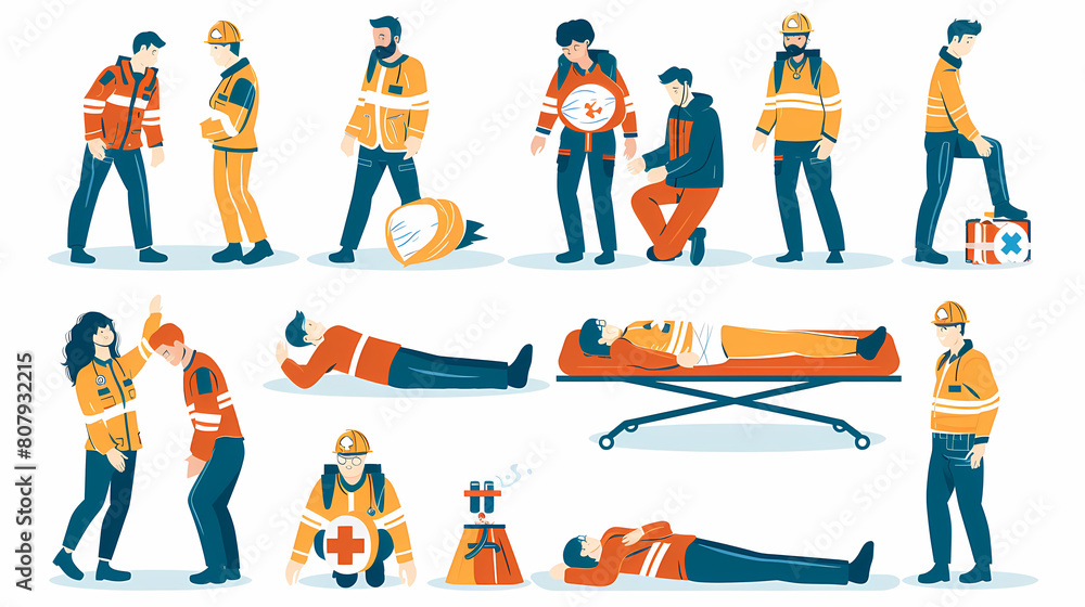 First aid response for cardiac arrest emergency treatment procedures ...