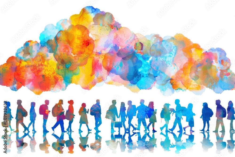 Teamwork and creativity intersect in our cloud digital process, global ...