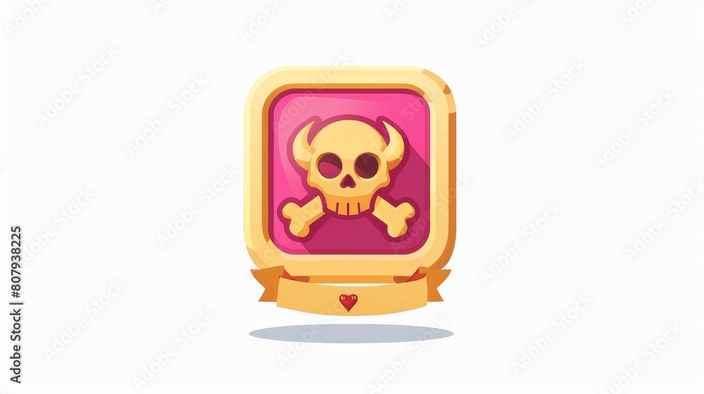 In this game icon you will find a victory cartoon button design with ...