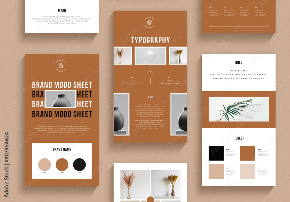 Brand Sheets Layout Presentation Template Stock Template | Adobe Stock