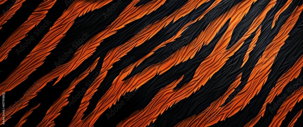 Black and Orange Tiger Stripe Pattern, A black tiger stripes pattern ...