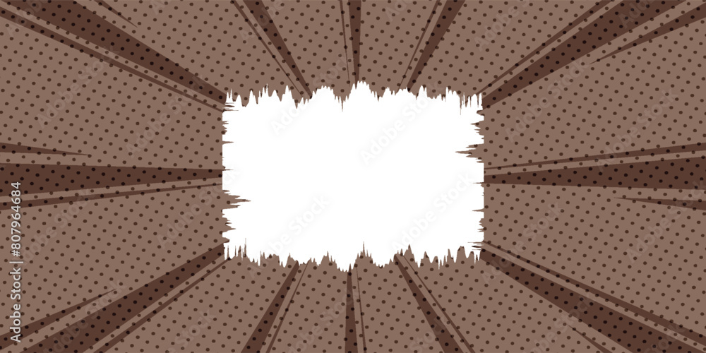Pop art comic background with torn paper effect and dot halftone ...