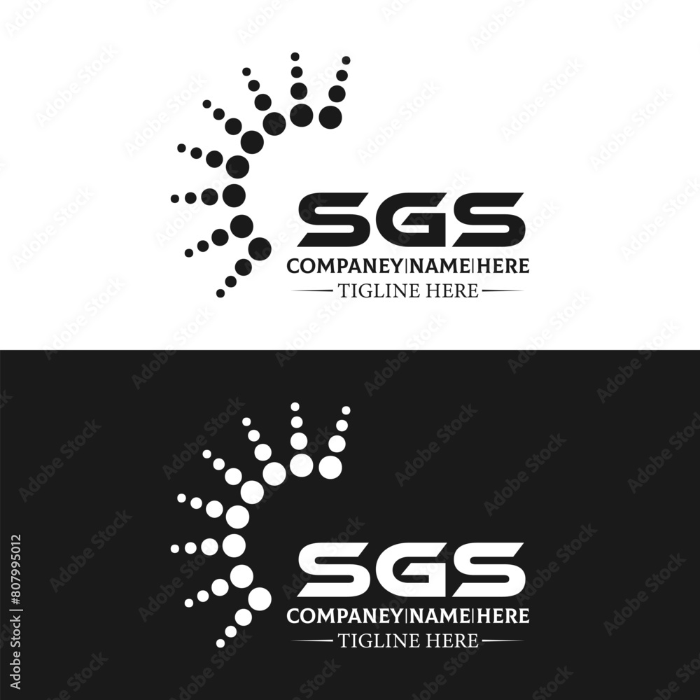 SGS logo. S G S design. White SGS letter. SGS, S G S letter logo design ...