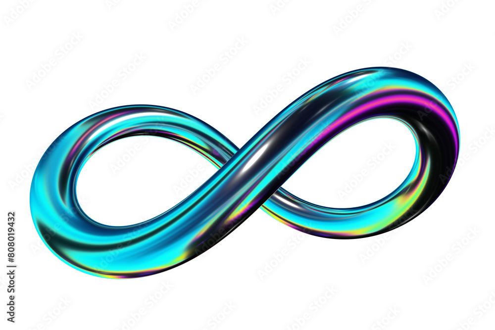 3d render, infinity symbol, icon, web, futuristic icon, 3d model ...