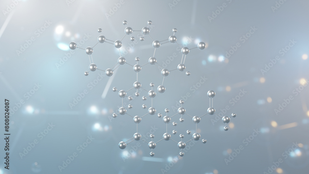 lonafarnib molecular structure, 3d model molecule, farnesyltransferase ...