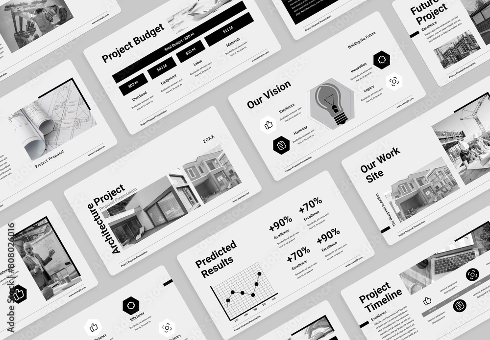 Architecture Project Proposal Presentation Layout Stock Template ...