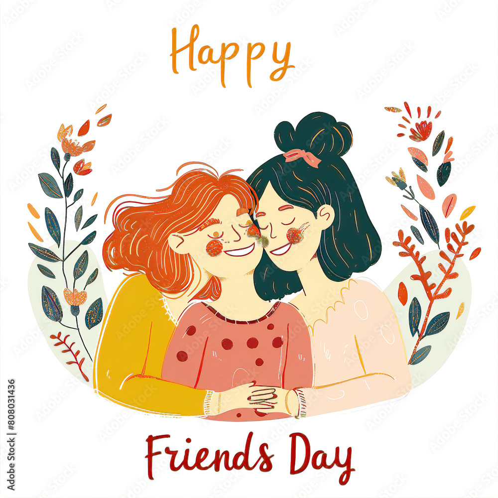 Abstract vector illustration design for a greeting card on Happy ...