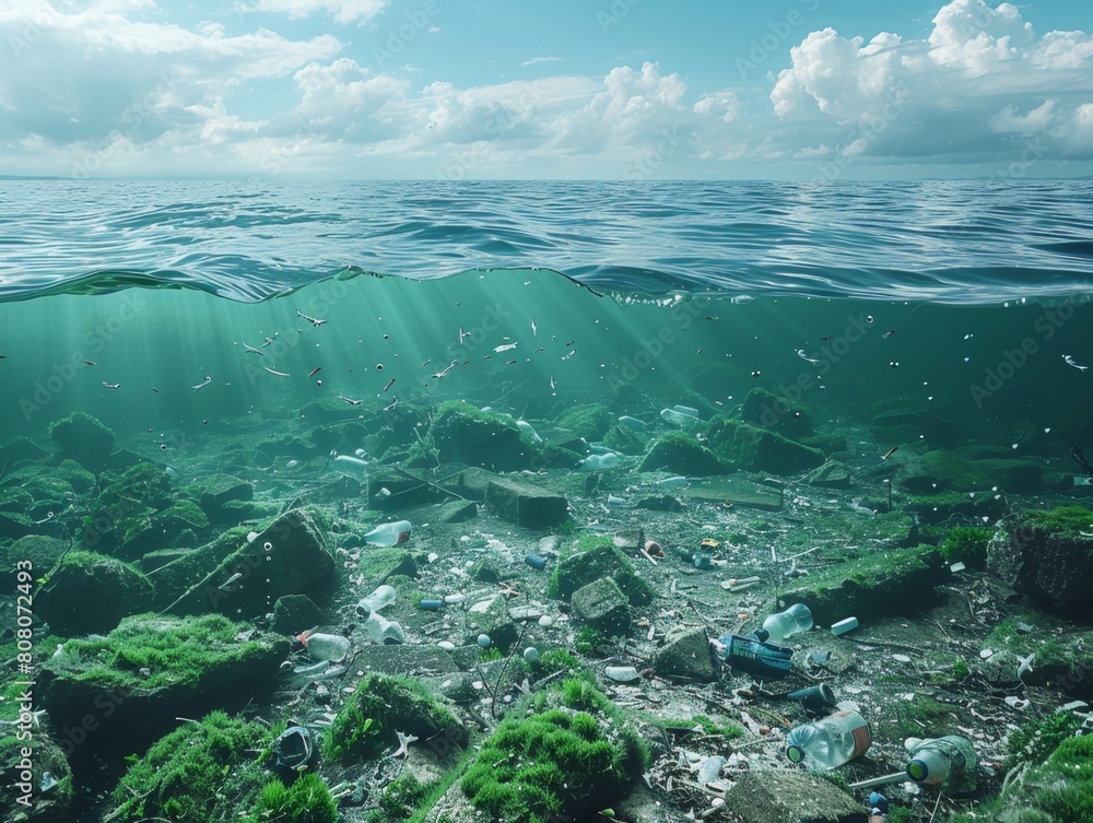 Seawater pollution, serious ocean pollution, marine garbage, World ...