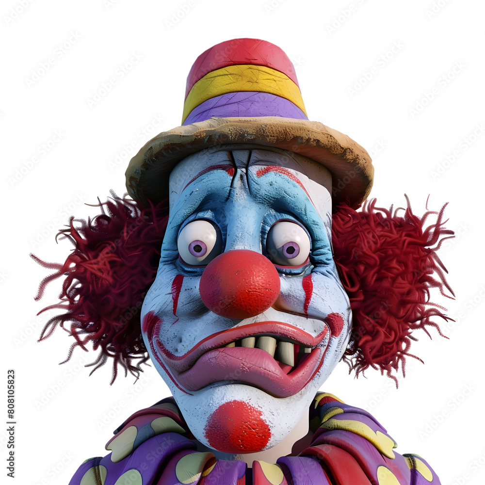 3D Rendering of a Cartoon of Funny Joker Man on Transparent Background - Ai Generated Stock ...
