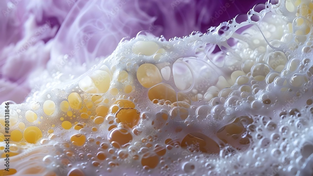 Photo & Art Print Microscopic image of yeast fermentation in wine production process, Anastasiia