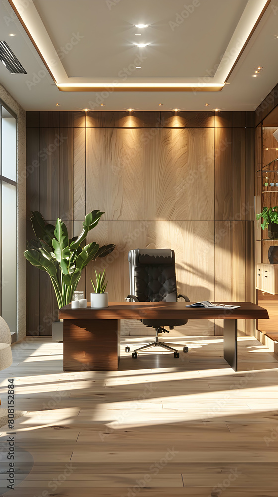 Ultra Realistic CEO Office Logo Installation Concept in Photo Stock ...