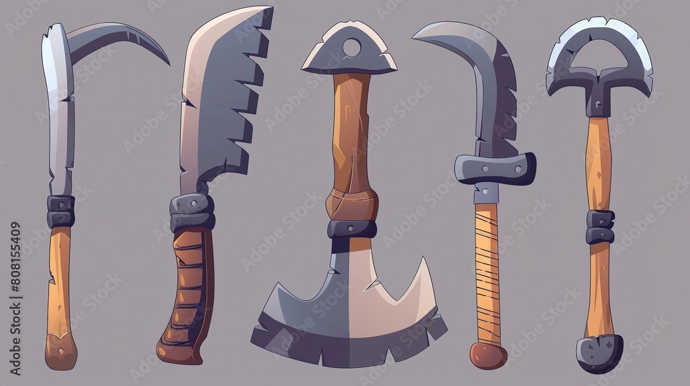 collection of medieval weapons: axes, swords, spears and much more ...