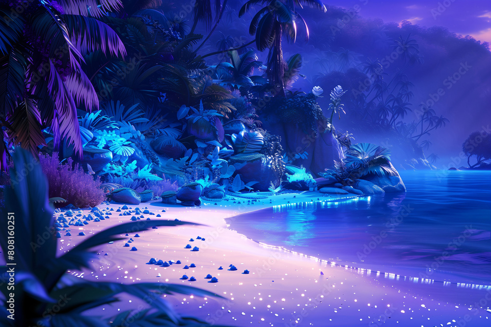 Magical landscapes comes to life, with glowing plants and whimsical ...