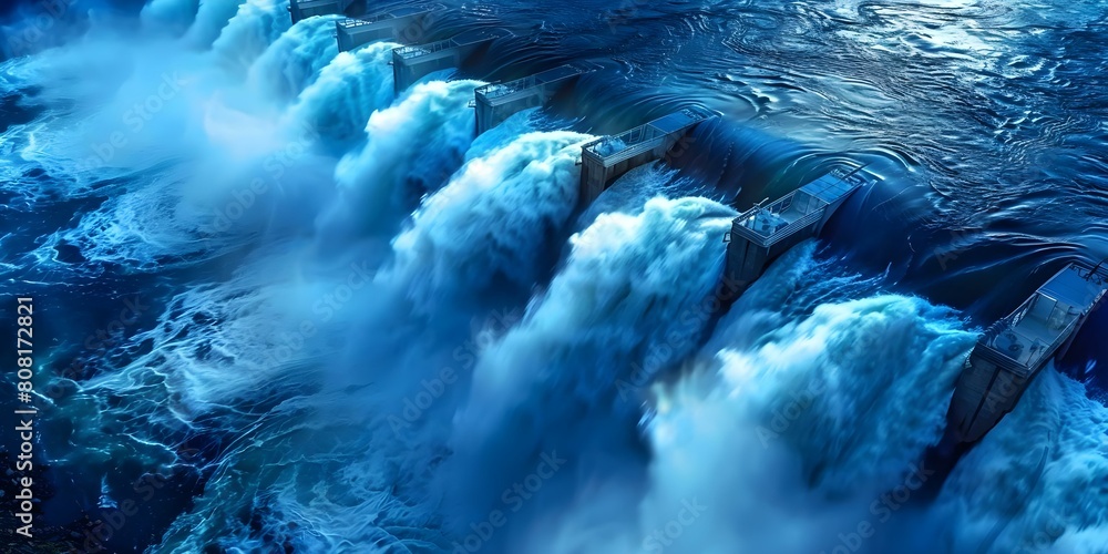 The Power of a Large Hydroelectric Dam: A Detailed Image of Water ...