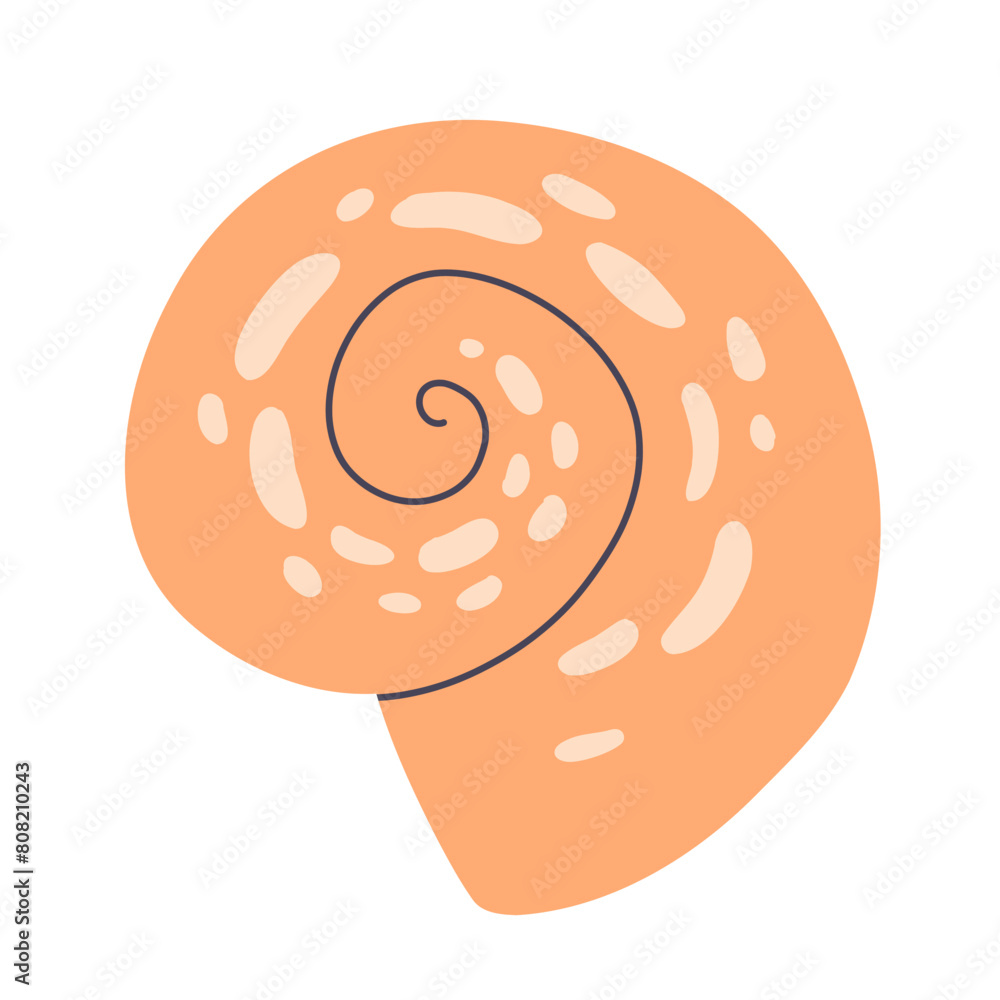 Sea shell cartoon icon. Ocean exotic underwater seashell conch aquatic ...