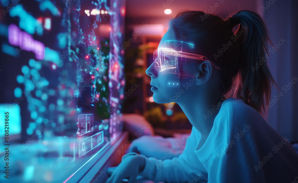 Conceptual image illustrating the integration of artificial ...