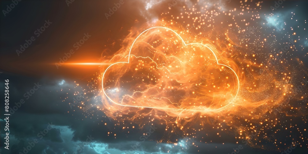 Graph illustrating the exponential rise in cloud computing usage ...