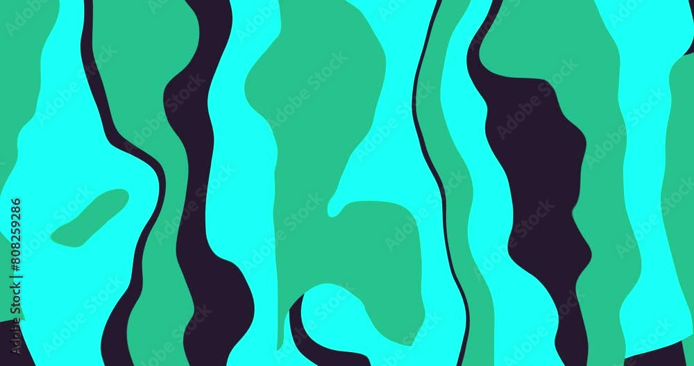 abstract Wiggly irregular small shapes background animation. Lava lamp ...