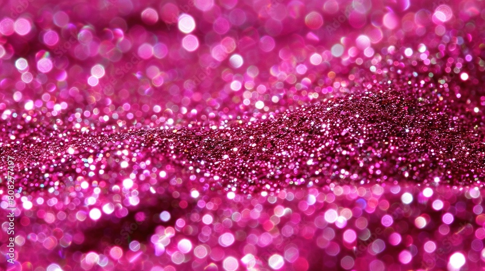 A pink glitter background with numerous small pink glitter circles ...